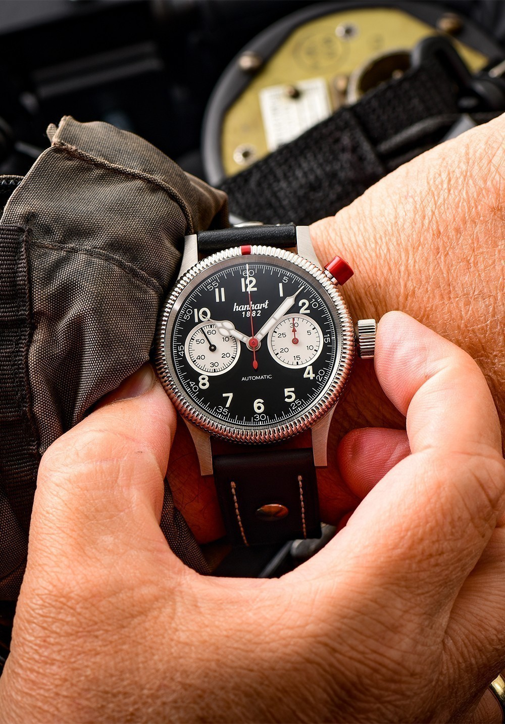 La Cote des Montres: Cresus pre-owned watch - HANHART 1882 MK I - 714. ...